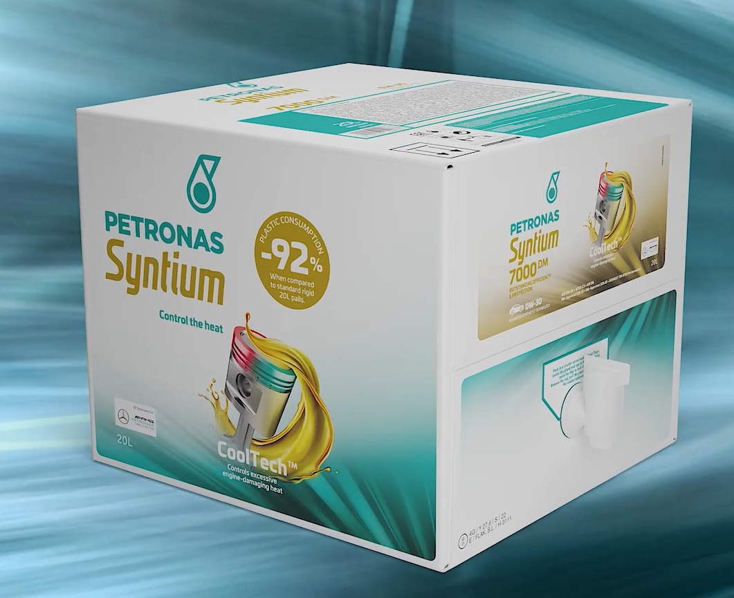 Petronas Syntium Bag-in-Box pour les lubrifiants