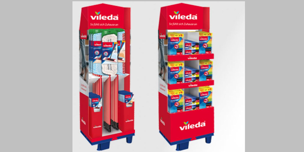 Des PLV tout en souplesse pour Vileda